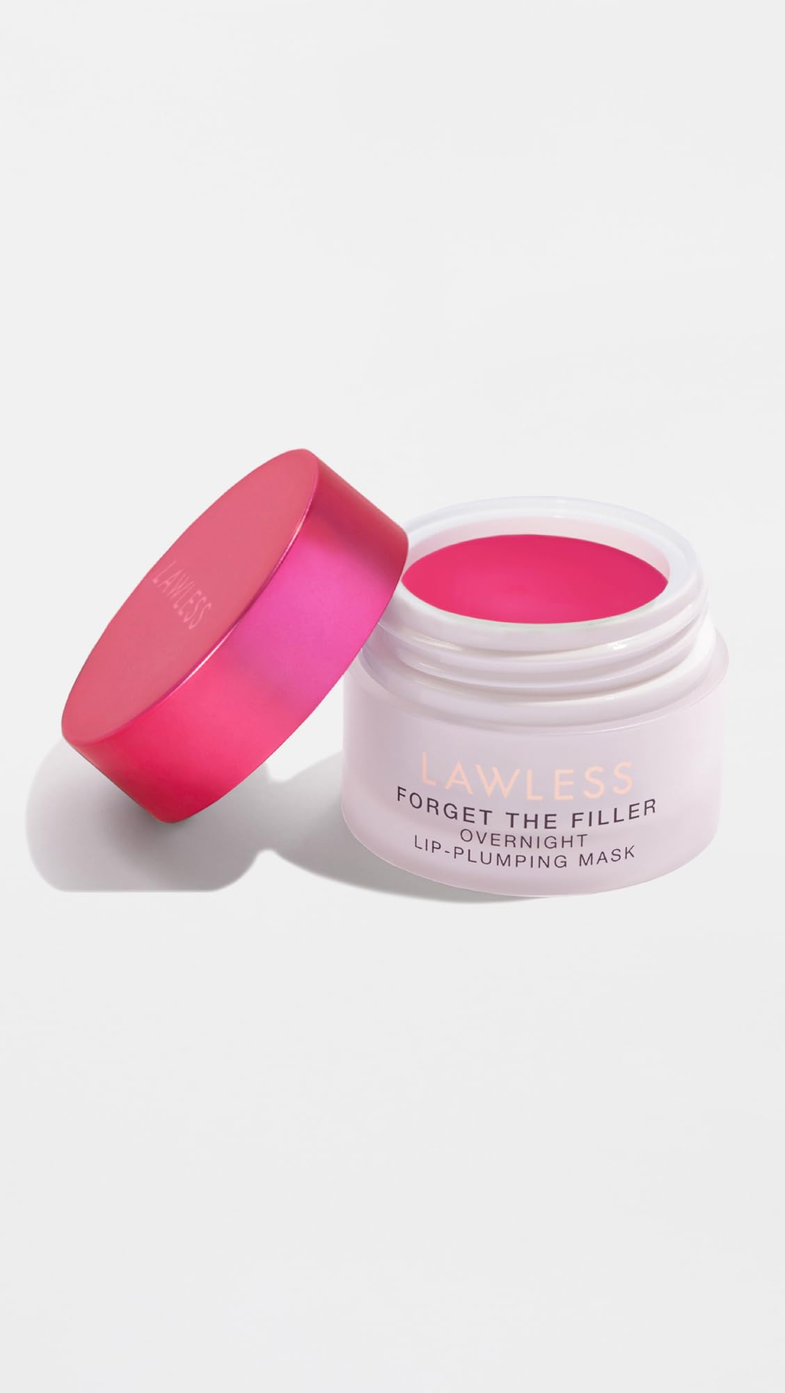 LAWLESS Women's Forget The Filler Overnight Lip Plumping, Juicy Watermelon, Pink, 0.28 Ounce