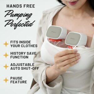 Legendairy Milk Wearable Breast Pump Hands-Free Electric Imani i2 Plus - Portable Leakproof Design, 2 Modes 10 Levels - 25mm Flange & 21mm Insert, 7oz per Cup - LCD Display Timer Auto Shut Off, 2 Pack