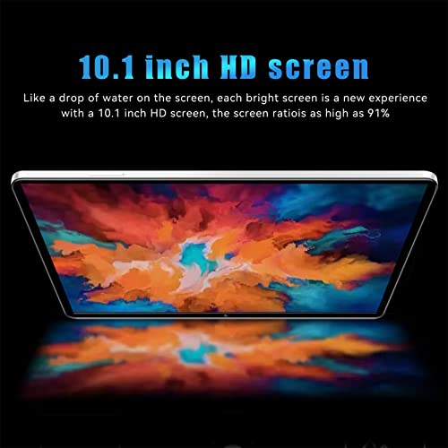 Qinlorgo 10.1 Inch Tablet, Octa Core Processor Front 800W Rear 1600W 100‑240V Black Unlocked 4G Tablet PC for Home (US Plug)