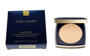 estee lauder double wear stay-in-place matte refillable powder foundation 4n1 shell beige, 0.42 oz/ 12 g