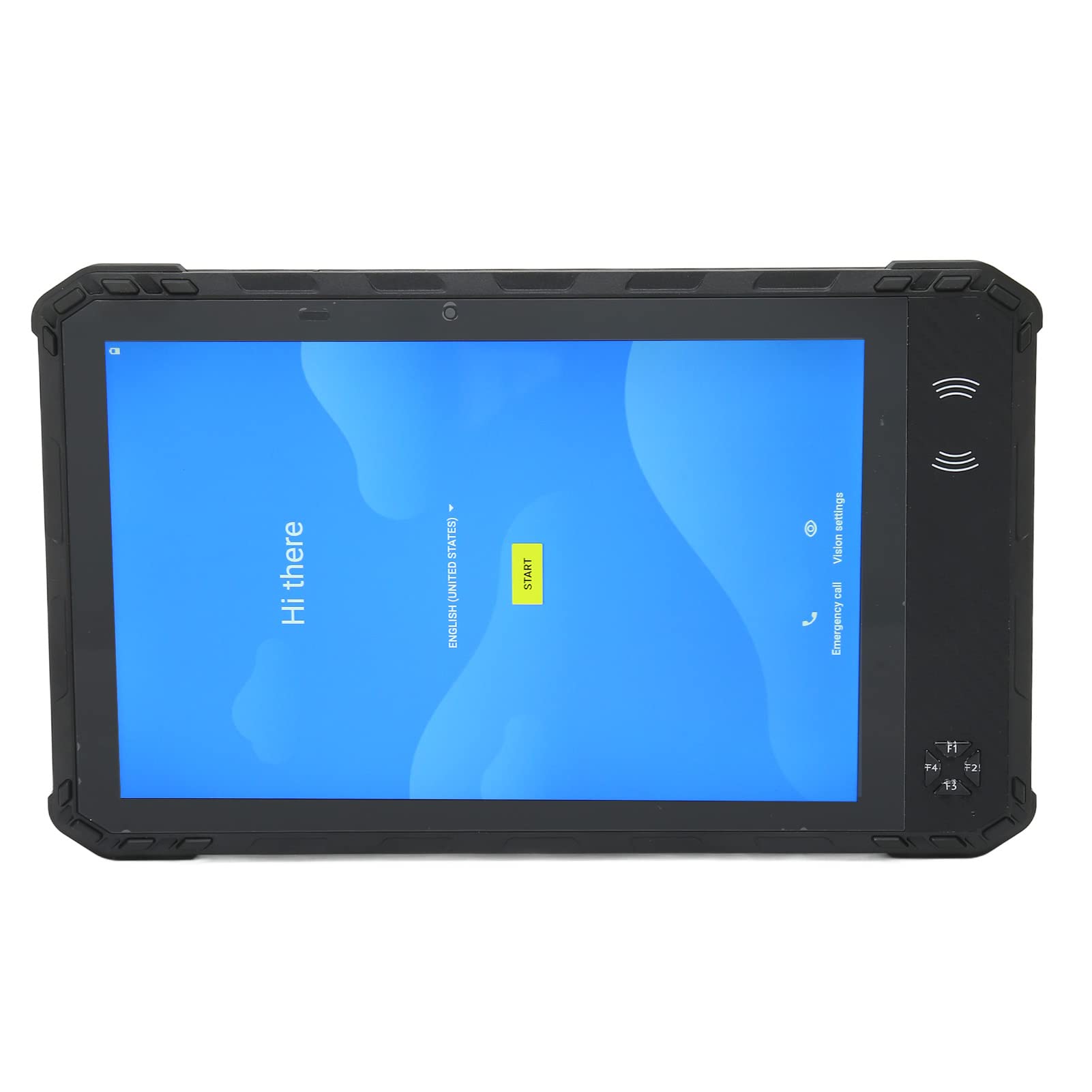 AMONIDA Rugged Tablet, 10000mAh Dual WiFi Front 500W Rear 1300W 100-240V Outdoor Tablet for Harsh Job Sites (US Plug)