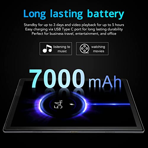 Android 12 Tablet 10.1 Inch Smart Tablet, Octa Core CPU 12GB RAM 256GB ROM, Support 4G LTE, 2.4G 5G Dual Band WiFi, 8MP Front and 16MP Rear Cameras (Iron Gray)