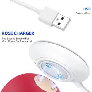 Only-12mm Magnetic USB Charger Adapter Cable Cord Fast Charging Dock Station, Compatible Rose Charger Base Dock Station for Rose, 2.4Ft, 2pack