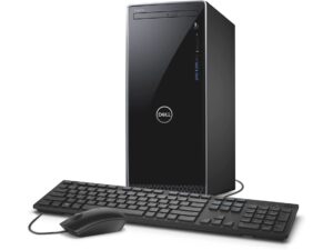 dell inspiron 3671 desktop gaming desktop, intel core i7-9700 processor, 32gb ddr4 ram, 1tb pcie ssd + 1tb hdd, wifi, bluetooth, dvdrw, hdmi, vga, windows 11 pro, black