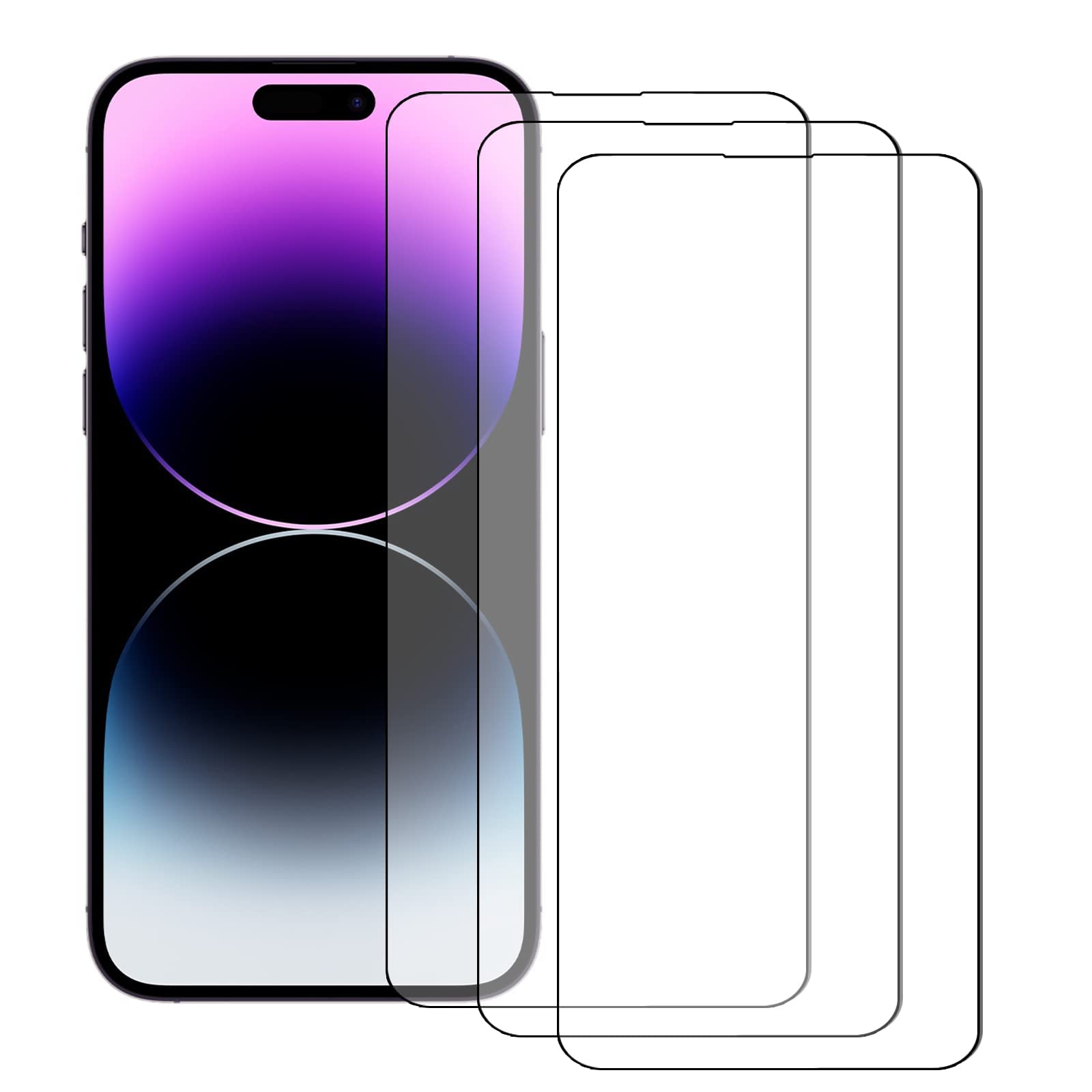 Rackora Tempered Glass Screen Protector 2-Pack Compatible for iPhone 14 Pro Max Screen Protector HD Easy Installation High Definition Anti-Scratch Anti-Impact Tempered Glass Film