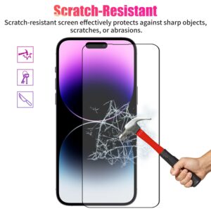 Rackora Tempered Glass Screen Protector 2-Pack Compatible for iPhone 14 Pro Max Screen Protector HD Easy Installation High Definition Anti-Scratch Anti-Impact Tempered Glass Film