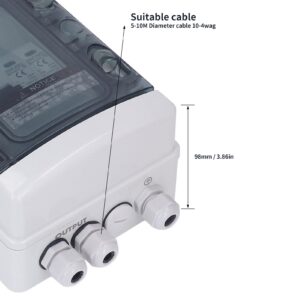 2 String PV Combiner Box IP65 Waterproof Solar Disconnect Switch with 40A Circuit Breaker 1000V for Solar Panels