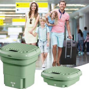 Portable washing Machine,Foldable Mini Washing Machine, Small Washer for Baby Clothes, Underwear or Small Items, Apartment, Dorm, Camping, RV Travel laundry- Gift Choice (Green)