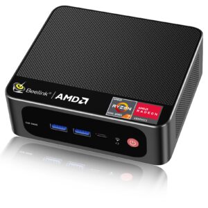 beelink mini pc amd ryzen 7 5700u up to 4.3ghz 8c/16t, ser5 16gb ram 1tb ssd graphics 8core 1900 mhz, m.2 ssd nvme 2280 mini computer wifi 6/bt5.2/hdmi/dp/usb3.2,gaming/office