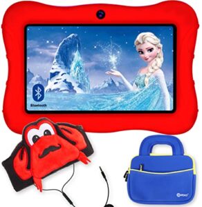 contixo v9 kids tablet and h1 kids headphones bundle, 7-inch hd, ages 3-7, toddler tablet with camera, parental control - android 10, 32gb