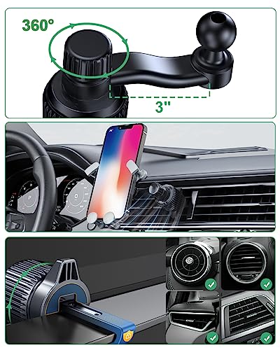 xuenair Z Fold 5 Car Mount, [2 Pack Hooks] Z Fold 4 Car Mount, Samsung Galaxy Z Fold 5 4 3 Car Mount [Fit Thick Case] Car Vent Clip for Z Fold 5 4 3 2 s23 22 21 Ultral Google Pixel Fold iPhone