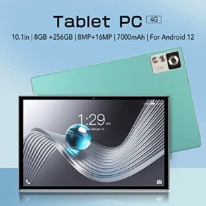 VINGVO HD Tablet, Green Dual Camera 7000mAh Battery Gaming Tablet 10.1 Inch FHD (US Plug)