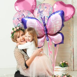 Butterfly Birthday Party Decorations Butterfly Foil Balloons for Butterfly Girl Party Birthday Decorations