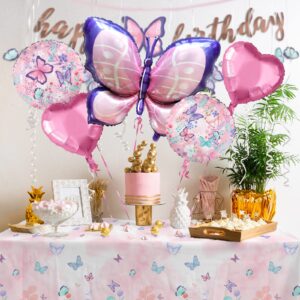 Butterfly Birthday Party Decorations Butterfly Foil Balloons for Butterfly Girl Party Birthday Decorations