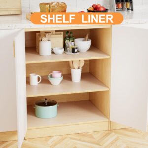 FLPMIX Shelf Liner Clear 16 inch Wide - Waterproof Pantry Cabinets Liners,Washable Easy to Cut Drawer Mat for Kitchens 16" X 300 Inch