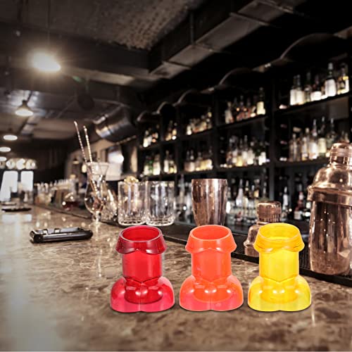 HOLIDYOYO 6Pcs Funny Wine Glass 𝐏𝐞𝐧𝐢š Shape Whiskey Glasses Champagne Glasses Wine Cup Novelty Drinking Cup Decoration for Bars Night Clubs