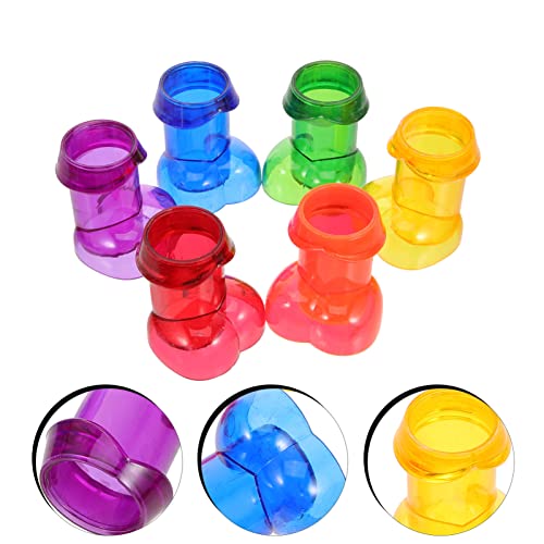 HOLIDYOYO 6Pcs Funny Wine Glass 𝐏𝐞𝐧𝐢š Shape Whiskey Glasses Champagne Glasses Wine Cup Novelty Drinking Cup Decoration for Bars Night Clubs