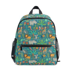 chifigno toddler backpack jungle animals lion koala school backpack mini backpacks for girls boys kindergarten elementary junior primary