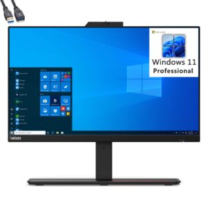 lenovo thinkcentre m90a 23.8" fhd aio business all-in-one desktop, intel octa-core i7-10700 up to 4.8ghz, 16gb ddr4 ram, 1tb pcie ssd, dvdrw, wifi 6, bluetooth 5.1, 1080p ir webcam, windows 11 pro