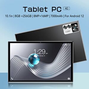 10.1 Inch Tablet Front 800W Rear 1600W Black 100‑240V Tablet PC OctaCore CPU Dual Card Dual Standby for Home (US Plug)