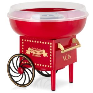 cotton candy machine kit - red retro cotton candy maker, effortless home sugar candy maker machine with comprehensive user-friendly guide, ideal for parties & fun gatherings