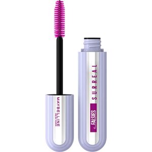 maybelline the falsies surreal extensions washable mascara, volumizing, lengthening mascara make up, blackest black, 1 count