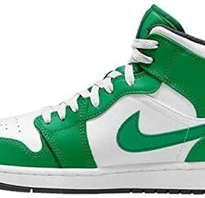 Jordan mens Nike Air 1 Mid , Black/Lucky Green-white, 11