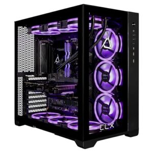 clx set gaming desktop - liquid cooled intel core i9 13900kf 3ghz 24-core processor, 64gb ddr5 memory, geforce rtx 4070 12gb gddr6x graphics, 2tb ssd, 6tb hdd, wifi, windows 11 home 64-bit