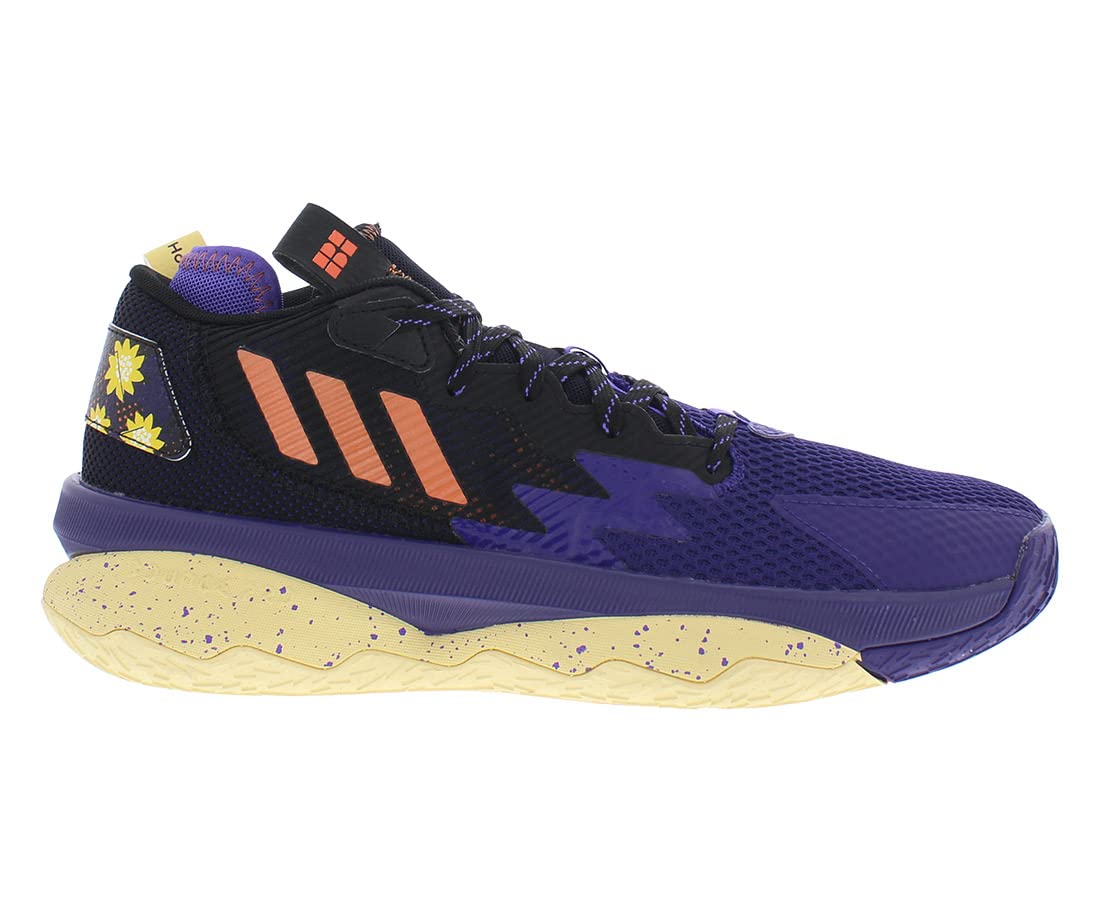 adidas Dame 8 Unisex Shoes Size 16, Color: Purple/Yellow,17.5 Women/16 Men