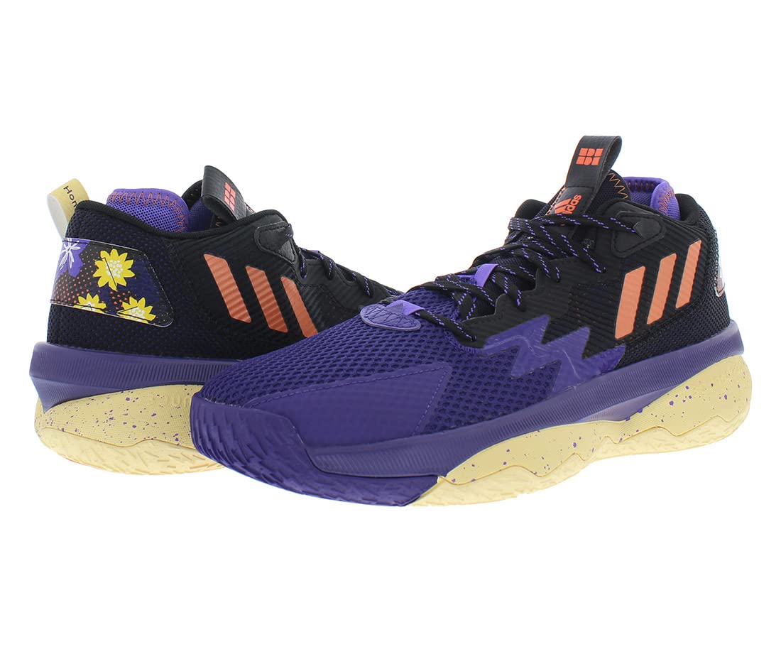 adidas Dame 8 Unisex Shoes Size 16, Color: Purple/Yellow,17.5 Women/16 Men