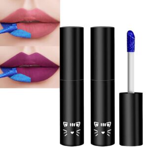 rosarden lip stain peel off long lasting waterproof - 2pcs matte liquid lipstick - peel off liquid lipstick - peel off lip stain lip gloss - non stick cup lip stain lip makeup for women girl