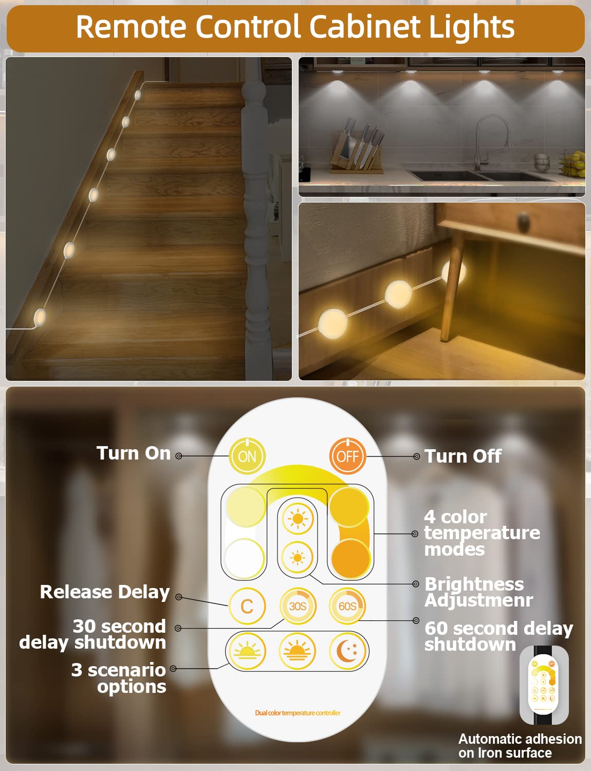 MATICOD Under Cabinet Lights Plug in Dimmable White LED Under Cabinet Lighting, Bluetooth Smart APP Remote Control Closet Lights Kitchen Lights, Under Counter Lights for Kitchen, Cabinet