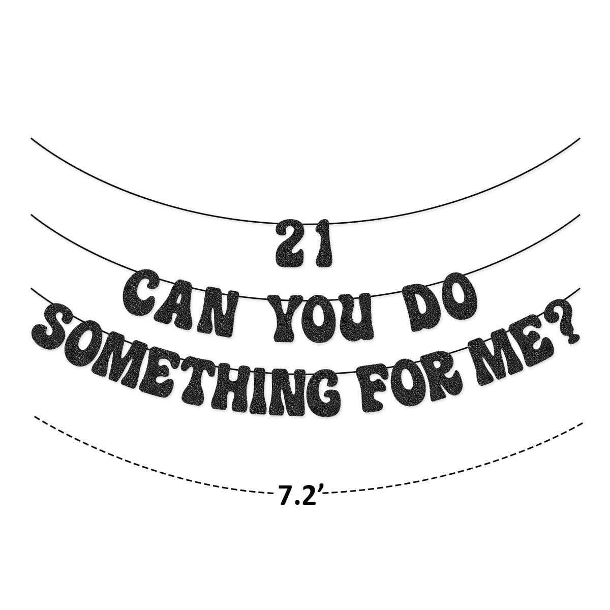 21 Can You Do Something for Me Banner 21st Birthday Banner for 21st Birthday Party Decorations (Black)