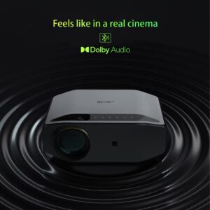 Auto Focus Smart Projector 4k Supported, Artlii Amento 5G WiFi Outdoor Projector, Bidirectional Bluetooth, Dolby Audio, FHD Auto Keystone Movie Projector with Built-in Netflix, YouTube, Prime Video