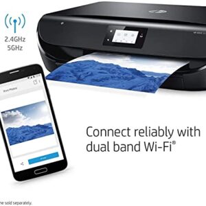 HP Envy 5055 Wireless Color Photo All-in-One Inkjet Printer - Print Scan Copy - 2.2" Touchscreen LCD, 10 ppm, 1200 x 1200 dpi, 8.5 x 14, Auto 2-Sided Printing, Borderless Printing, USB