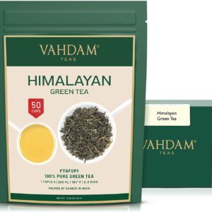 VAHDAM, Himalayan Green Tea (100g) + Pyramid Tea Infuser