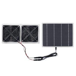 rv solar panels fan solar panel powered fan 2 fans 100w 20v green energy portable convenient mini ventilator for dog pet house greenhouse rv