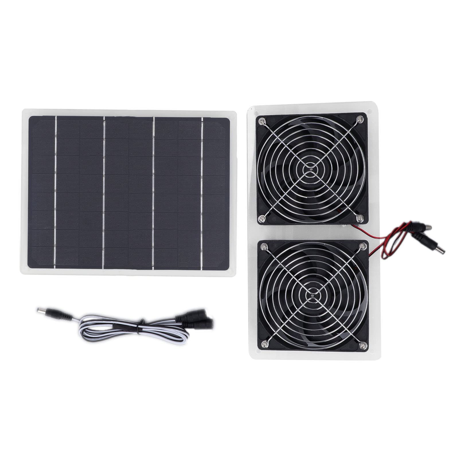 RV Solar Panels Fan Solar Panel Powered Fan 2 Fans 100W 20V Green Energy Portable Convenient Mini Ventilator for Dog Pet House Greenhouse RV