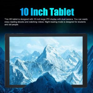 10 Inch Tablet, 4GB RAM 64GB ROM IPS Display Support BT WiFi Dual SIM Dual Standby 3G Net 5G WiFi, PC Tablet for Gaming Studying