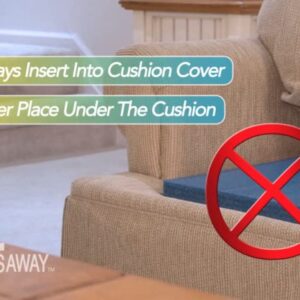 SagsAway 2Pk of Large 1.5in Thick Cushion Inserts and .5in Posture Zones for Support of 2 Saggy Seats. Military Grade Foam to Add Thickness and Delay Replacing Sofa, Measure for Size to Fit in Cover