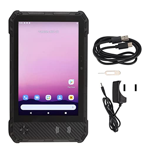 8 Inch Rugged Tablet, 1280 x 800 IPS Touch Screen, 4GB RAM 64GB ROM, Android11, 10000mAh Battery, BT 5.0, WiFi, with NFC Function, 4G Dual SIM, IP68 Waterproof, Black