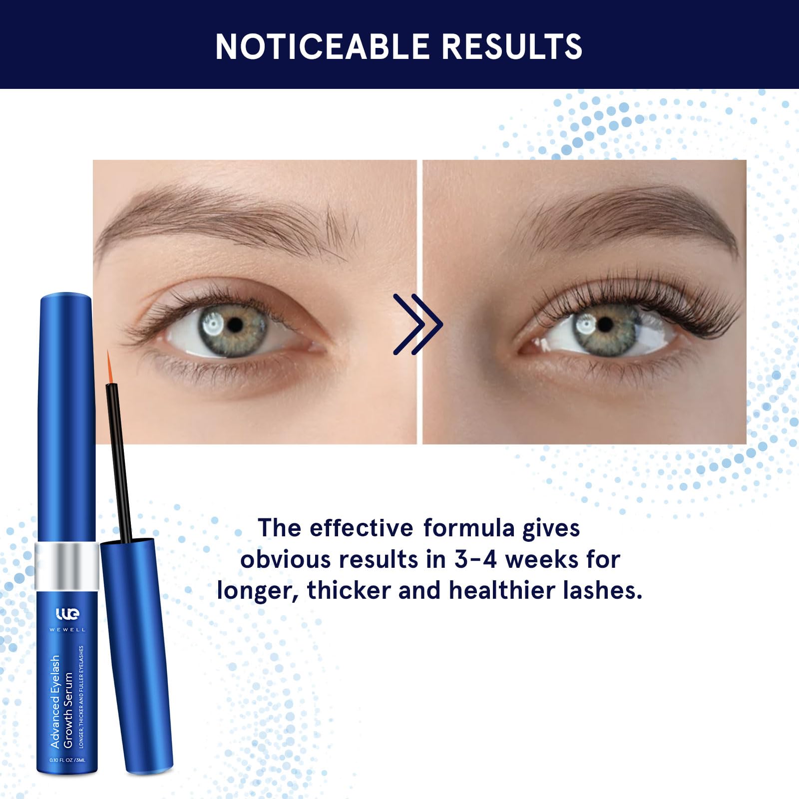 Lash Serum, Eyelash Growth Serum, Eyelash Serum, Lash Serum for Boost Lash Growth Serum, Advanced Formula for Longer, Fuller, and Thicker Lashes, 3 ML