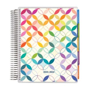 Set of Two - A5 Platinum Spiral Coiled Daily Life Planner Duo (July 2023 - June 2024) - Wildflowers Classic + Wildflowers Classic Covers. Wildflowers Interior Pages by Erin Condren