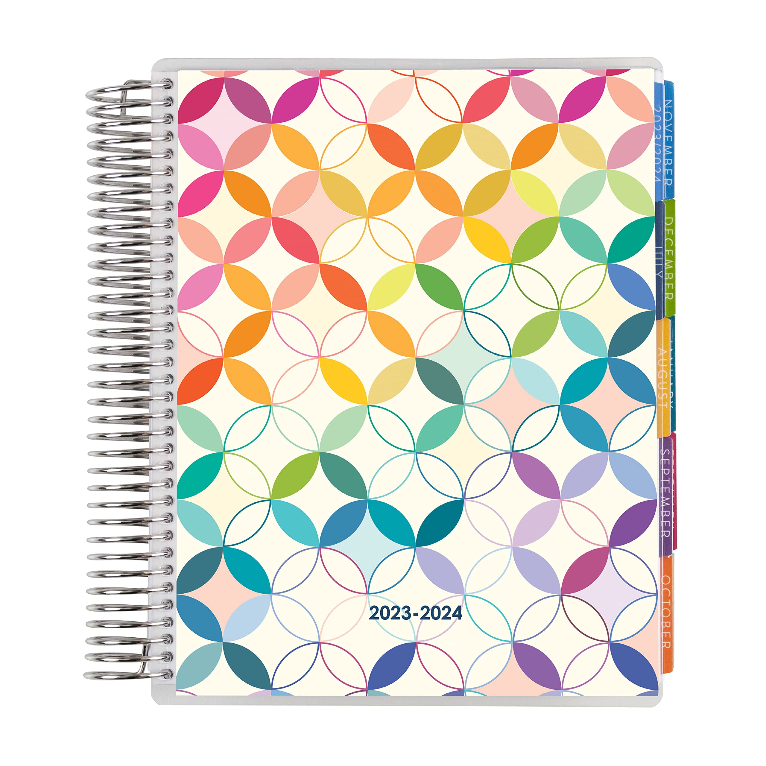 Set of Two - A5 Platinum Spiral Coiled Daily Life Planner Duo (July 2023 - June 2024) - Wildflowers Classic + Wildflowers Classic Covers. Wildflowers Interior Pages by Erin Condren