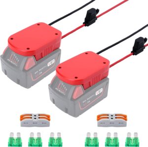 power wheels adapter for milwaukee battery m18 18v power wheels battery conversion kit with fuse holder and 3pcs 30amp fuses uiinosoo for diy, rc toys car truck and robotics