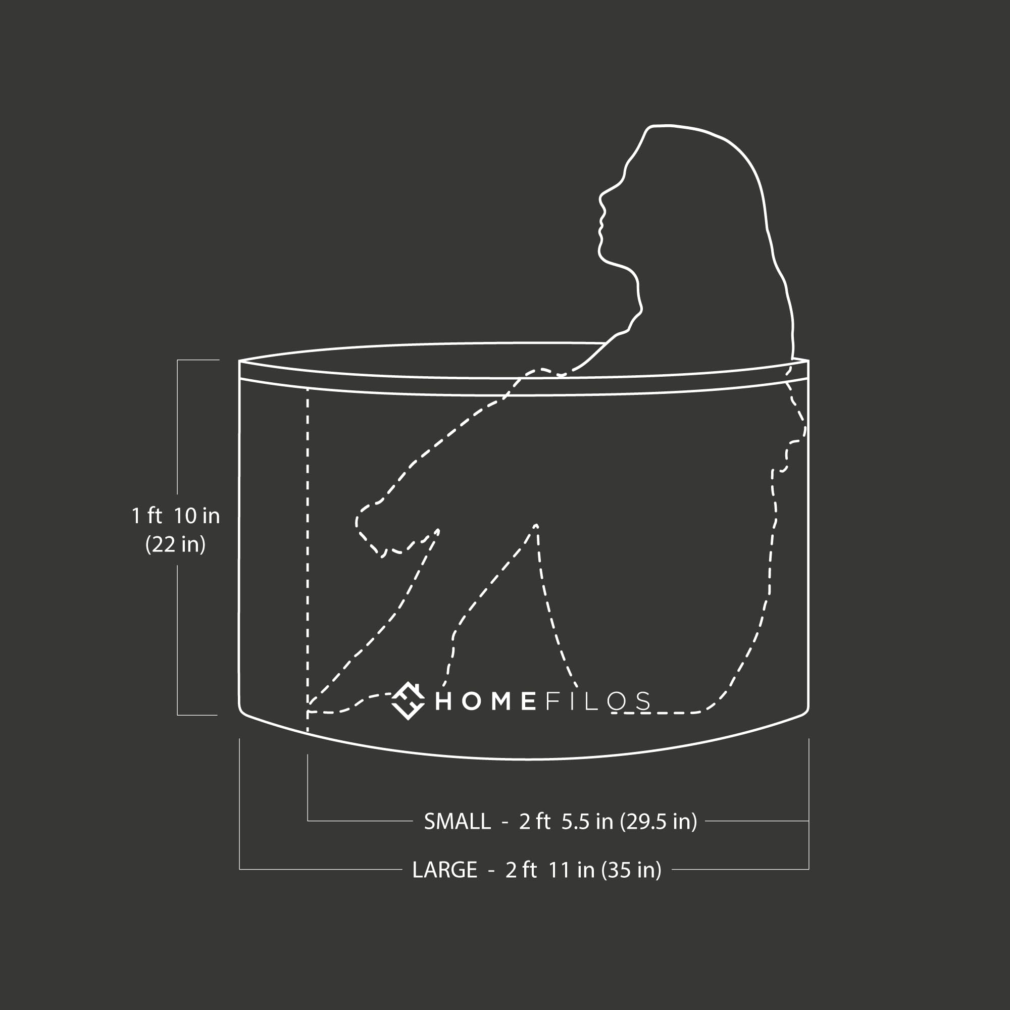 Portable Bathtub with Tray (Small) by HOMEFILOS, Ice Bath and Cold Plunge for Athletes, Japanese Soaking Hot Tub (Non Inflatable, Adult Size) for Shower Stall