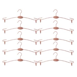 SUNTRADE Metal Underwear Bra Rack, Durable Pants Clothes Hangers with Clips,for Lingerie Shop Display, 10pcs (Rose Gold-B1)