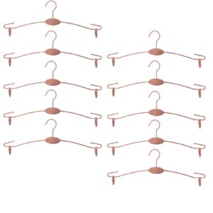 SUNTRADE Metal Underwear Bra Rack, Durable Pants Clothes Hangers with Clips,for Lingerie Shop Display, 10pcs (Rose Gold-B1)