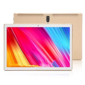 aqxreight HD Tablet, Dual Camera 10.1 Inch Tablet US Plug 100-240V 5G WiFi for Learning for Android 11.0 (Gold)