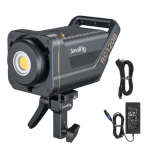 smallrig rc 120b 120w cob led video light, 2700k-6500k, 4,450lux@1m and smallgogo app control, tlci 96+ cri 95+, 9 lighting effects, support ac adapter and 14.4v/26v v-mount battery- 4207